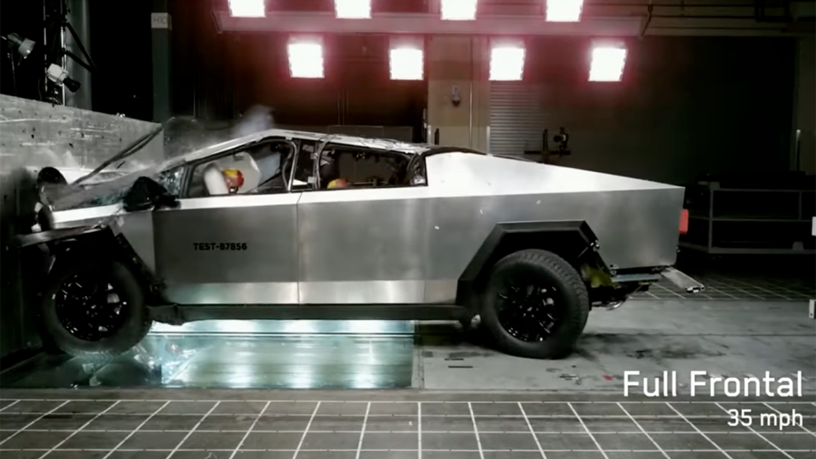See It: Cybertruck Torn Open In Low Speed Fender Bender | American Cars ...